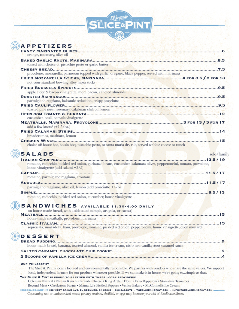 S&P QR Food Menu